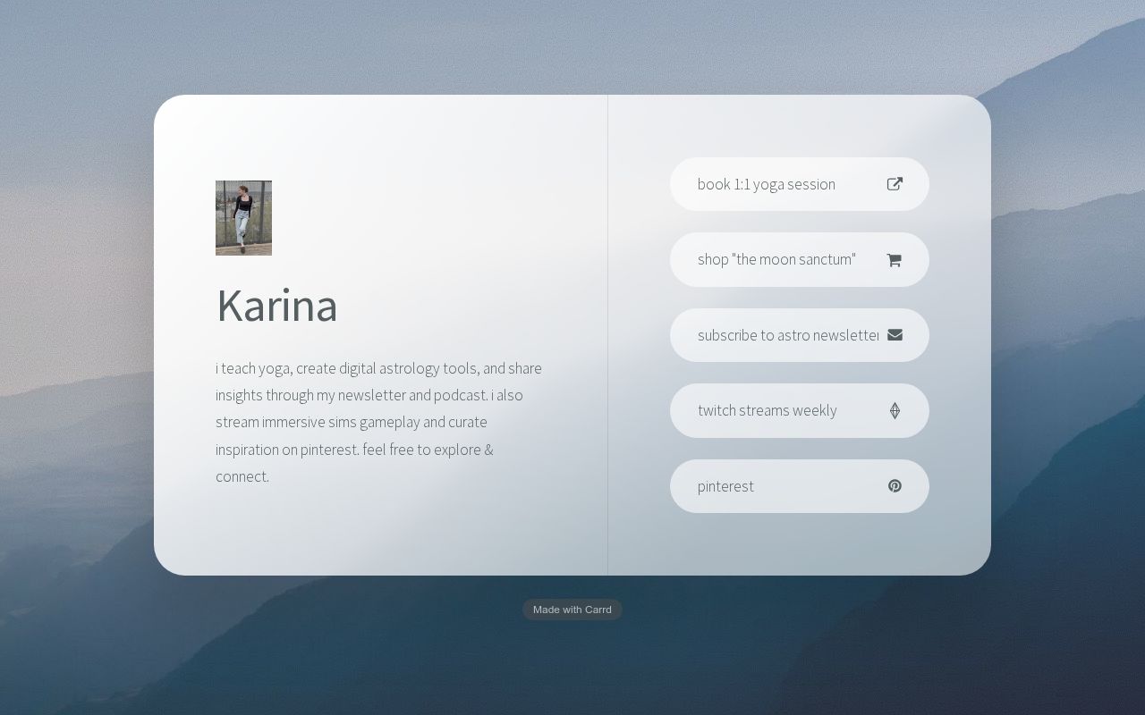 karina | yoga & astrology